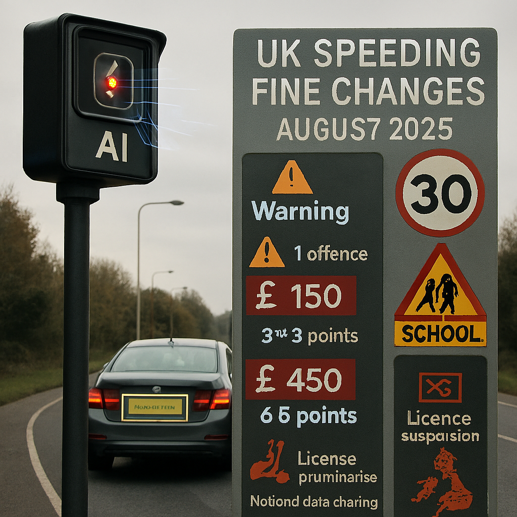 UK Speeding Fine Changes August 2025 – AI Cameras Target Repeat ...